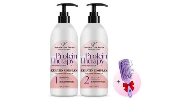 Zestaw Protein Therapy do zniszczonych włosów: szampon i odżywka (2 x ...